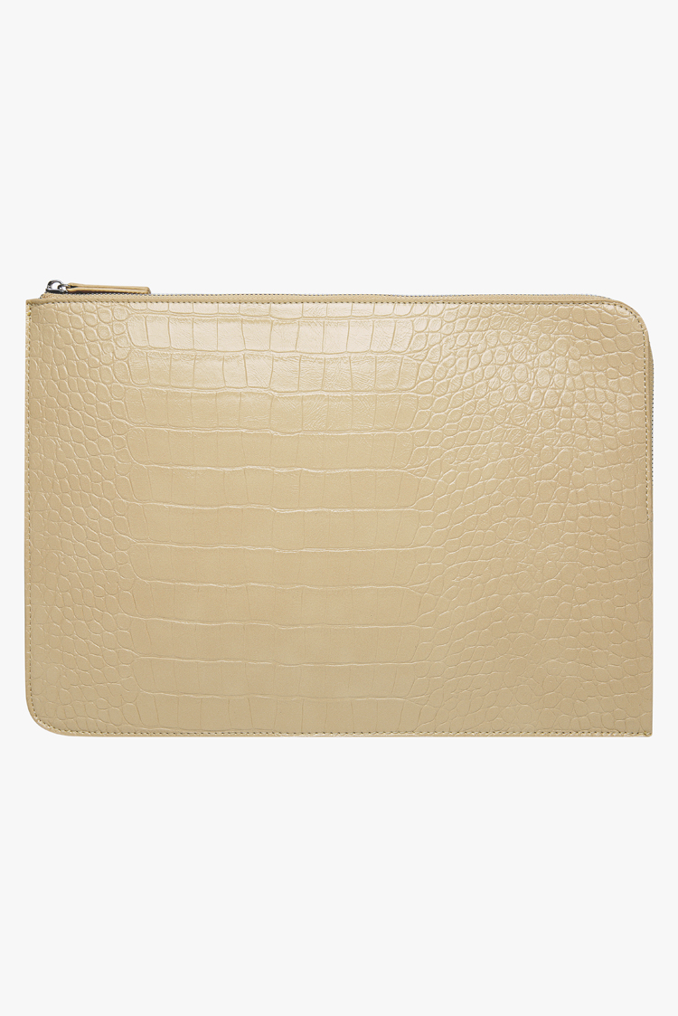 ZOE LAPTOP SLEEVE BUTTER YELLOW CROC | GEORGIA MAE – Georgia Mae