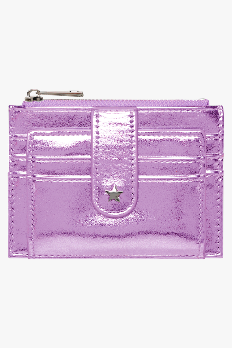 THE DAISY CARD WALLET METALLIC LILAC | GEORGIA MAE – Georgia Mae